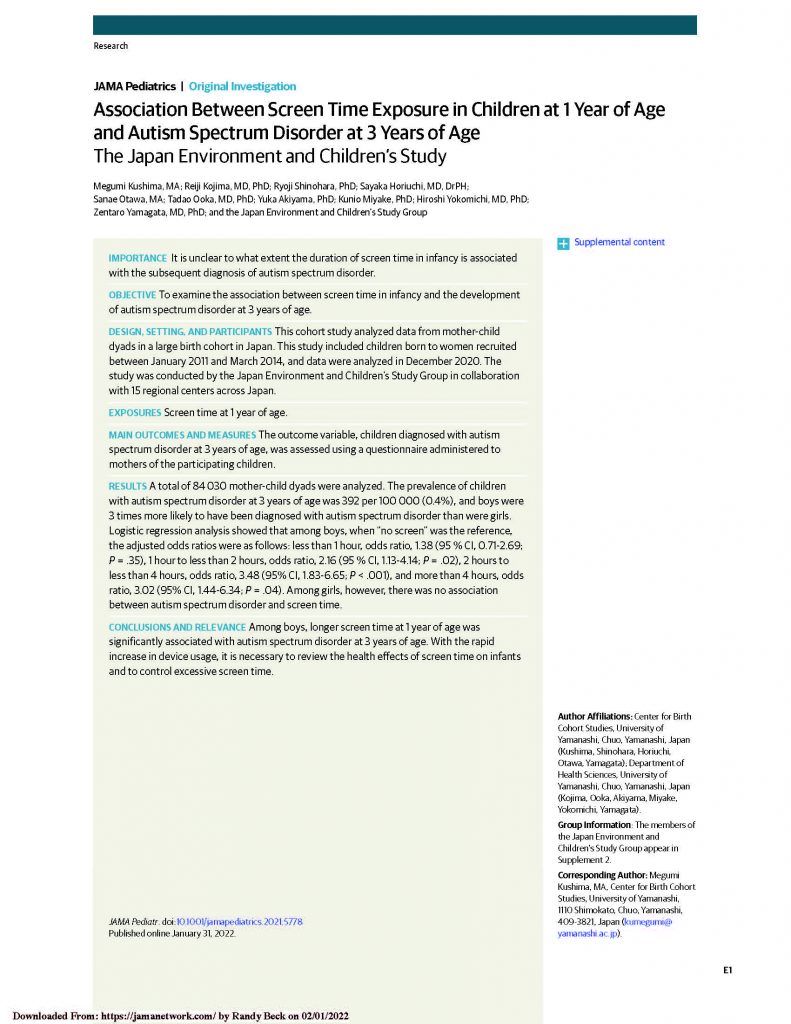 screen time and autism_Page_1 | The Institute of Functional Neuroscience